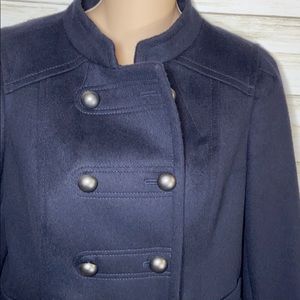 LOFT | Jackets & Coats | Ann Taylor Loft 8p Wool Pea Coat Blue | Poshmark